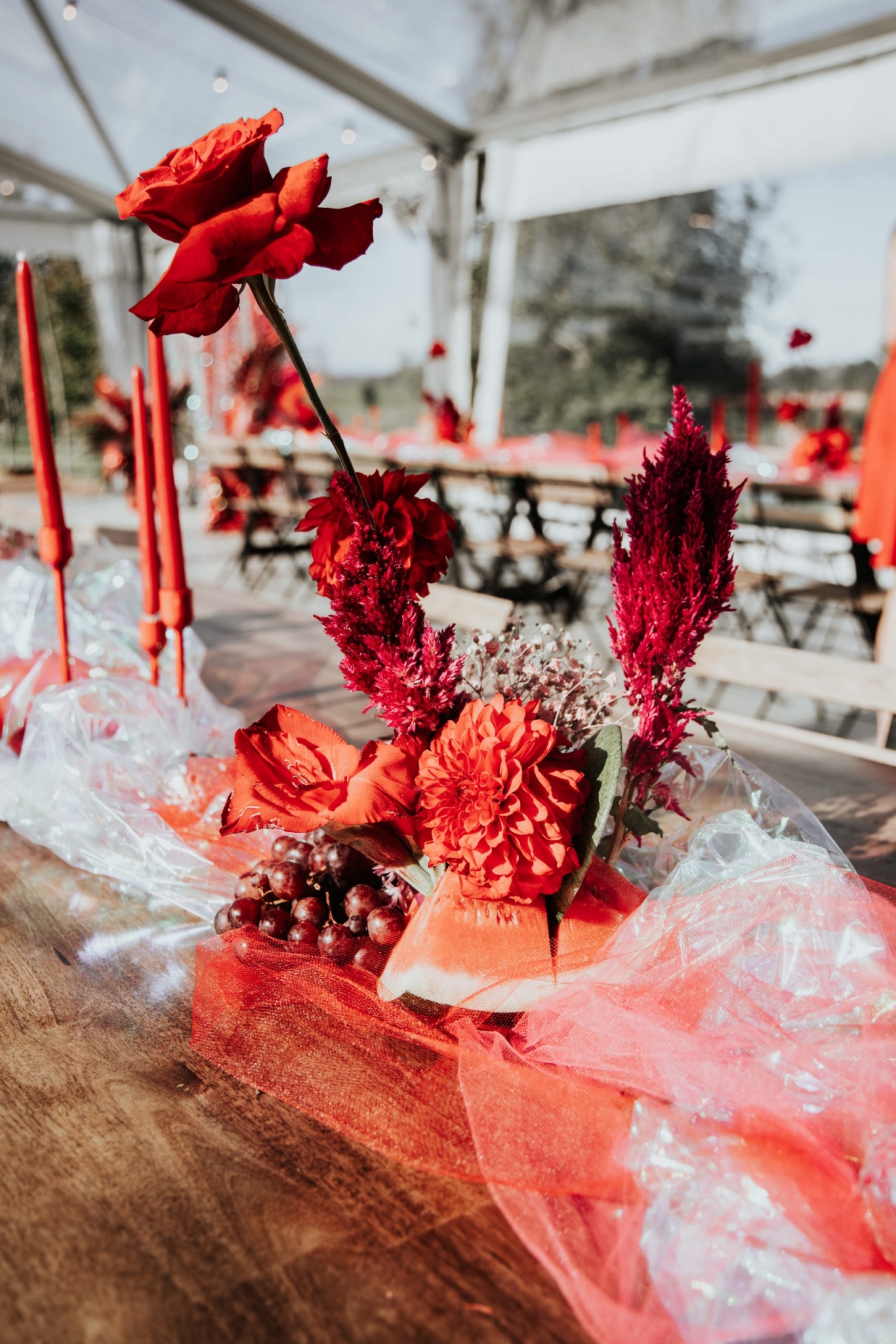 Bright & Modern Red Styling ideas With "The Red Party" - Polka Dot Wedding