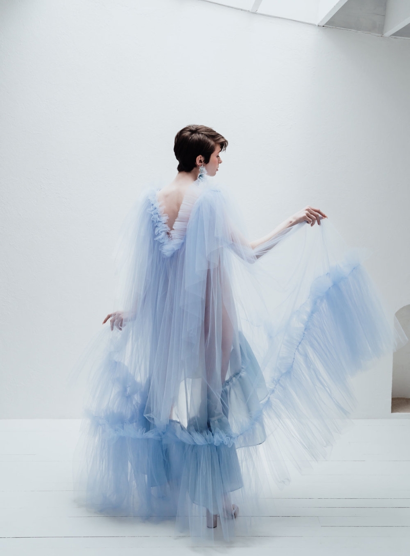 Beautiful Blue Wedding Dresses - Polka Dot Wedding